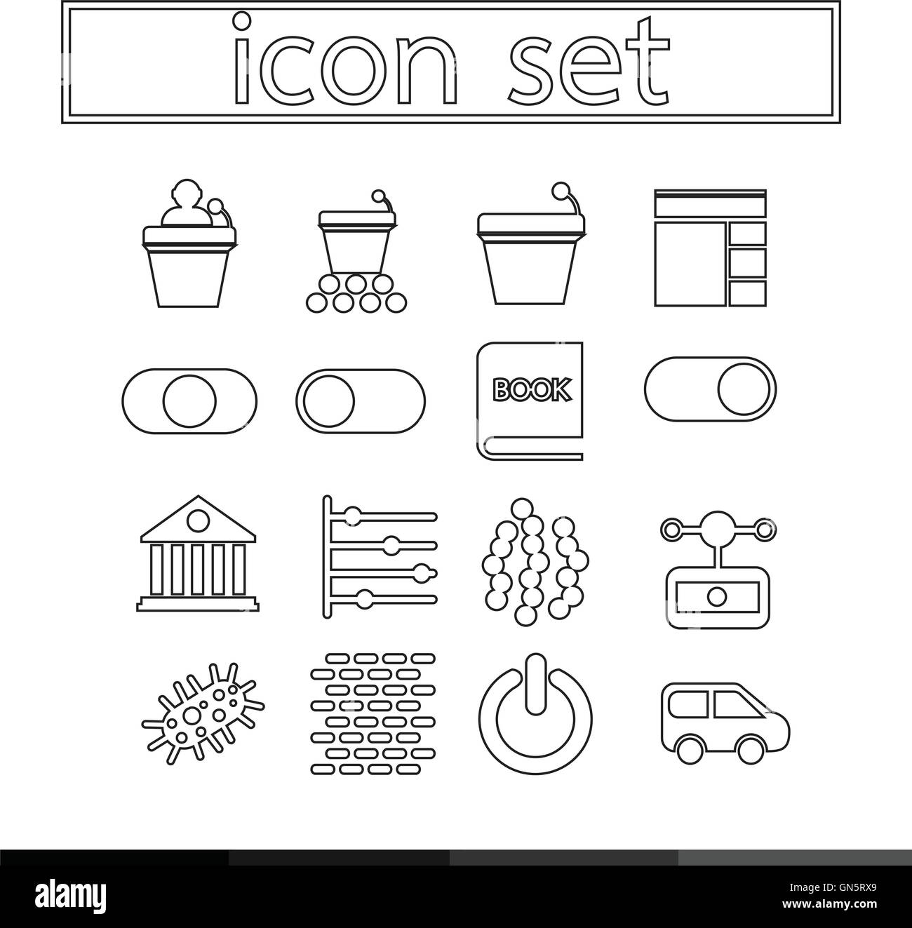 icon set illustration design Stock Vector Image & Art - Alamy