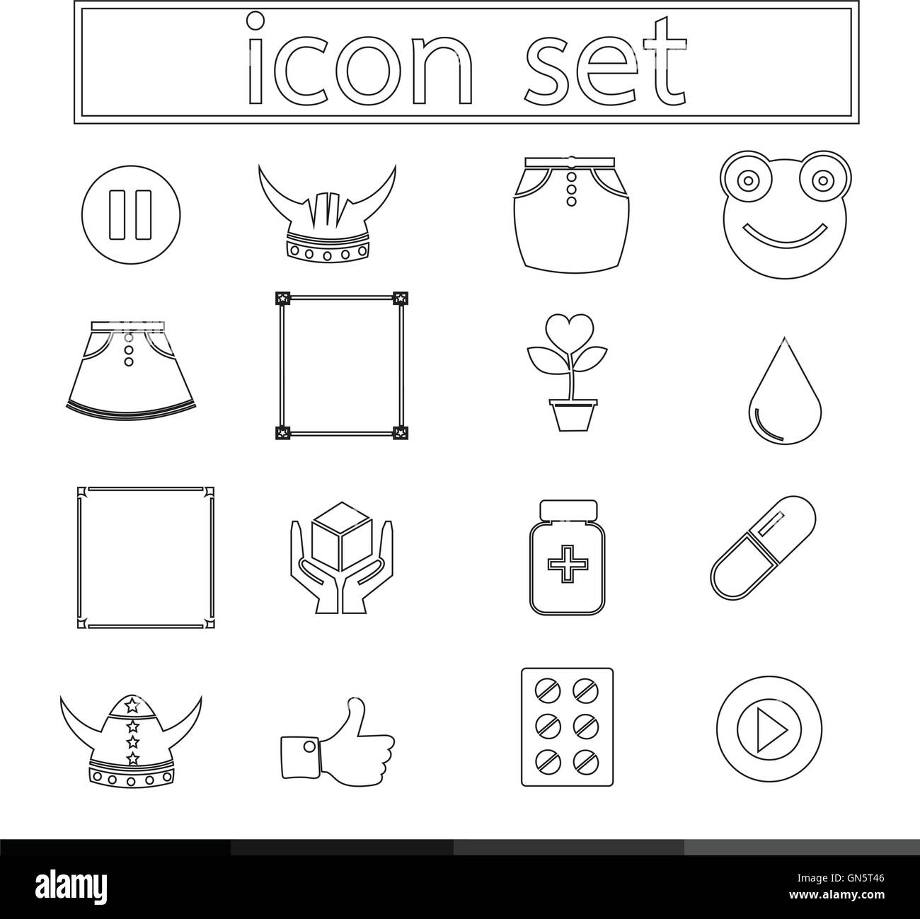 icon set illustration design Stock Vector Image & Art - Alamy