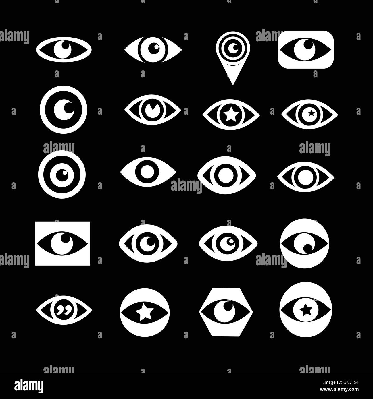 eye icon set illustration design Stock Vector Image & Art - Alamy