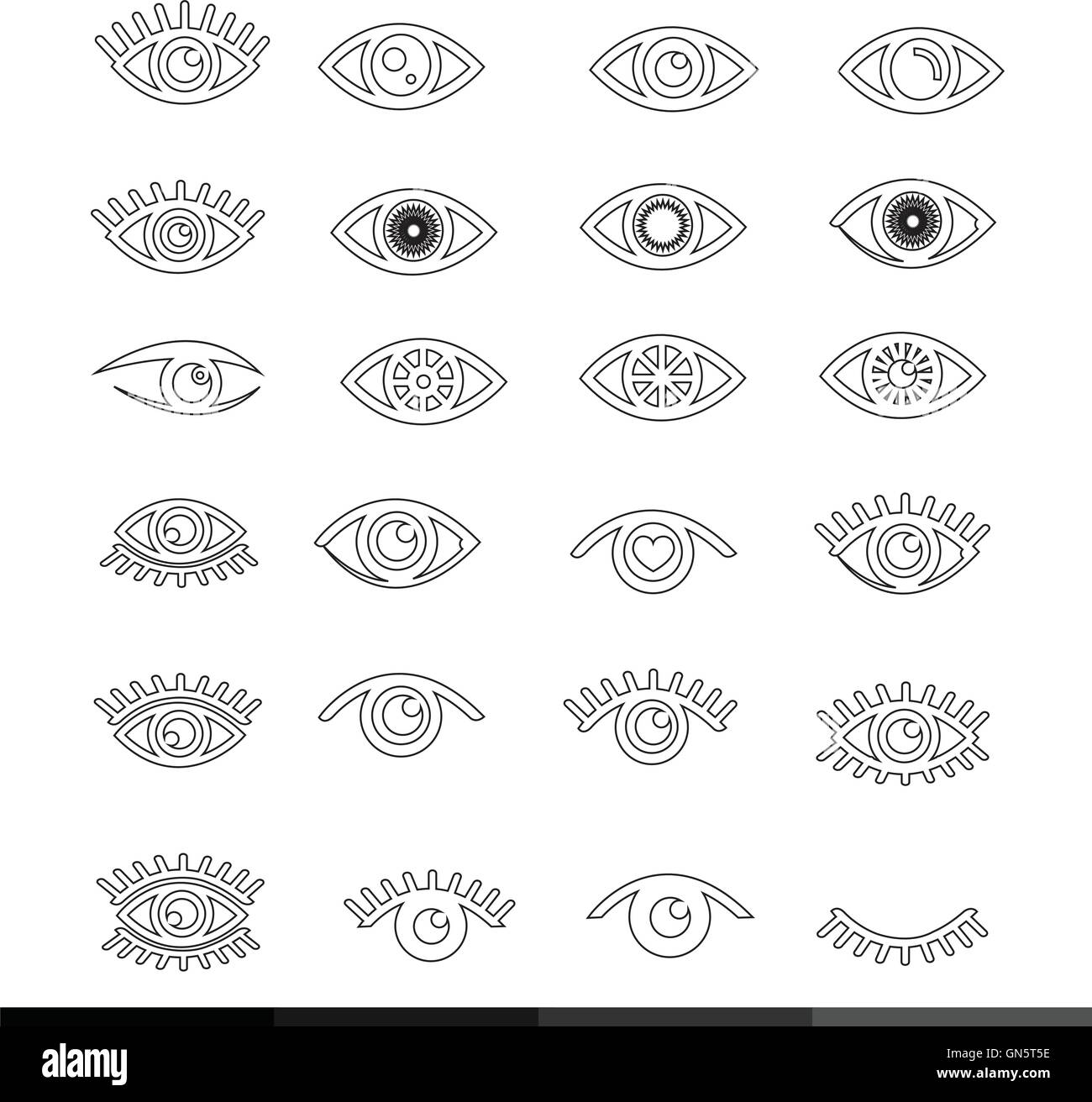 Geometrical eye shape Black and White Stock Photos & Images - Alamy