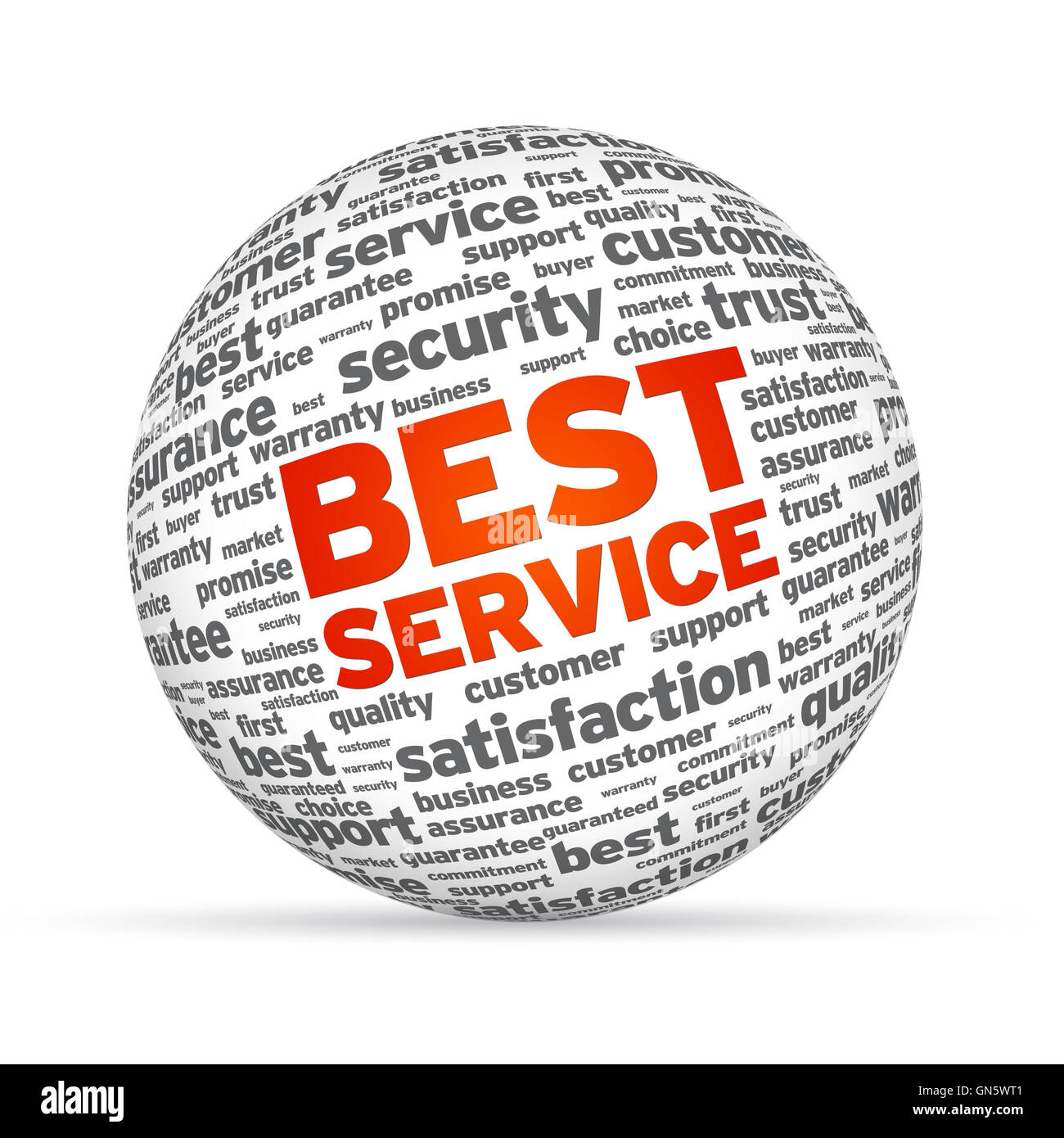 Best Service 3D Sphere Stock Photo - Alamy
