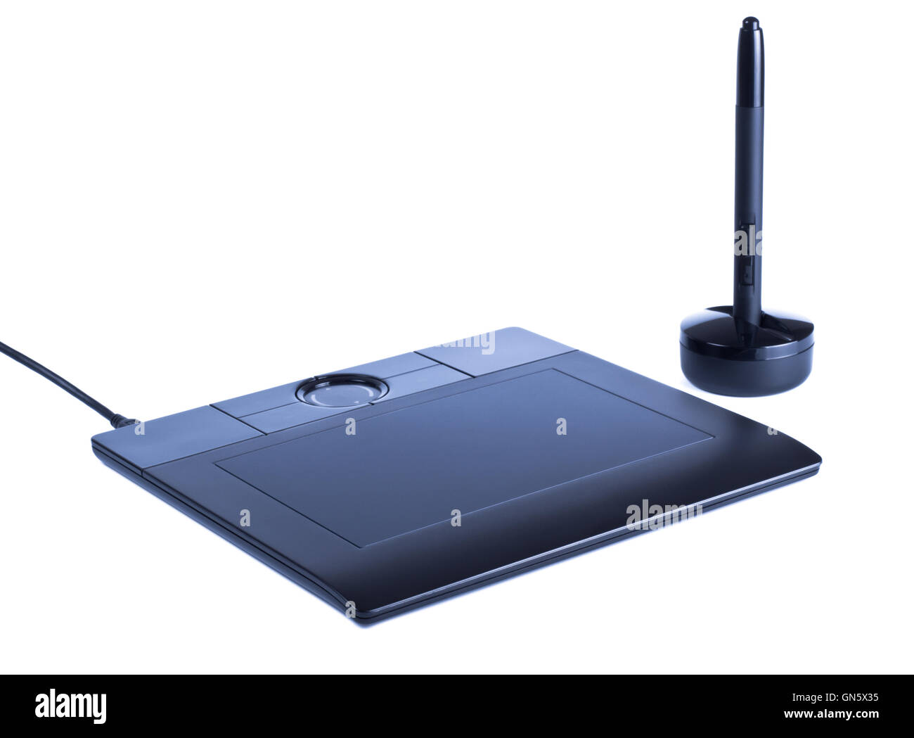 blue drawing tablet with pen Stock Photo - Alamy