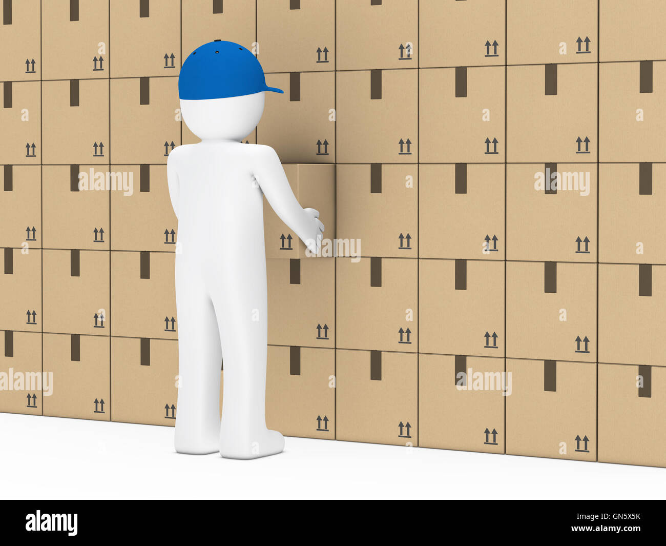 man package wall Stock Photo - Alamy