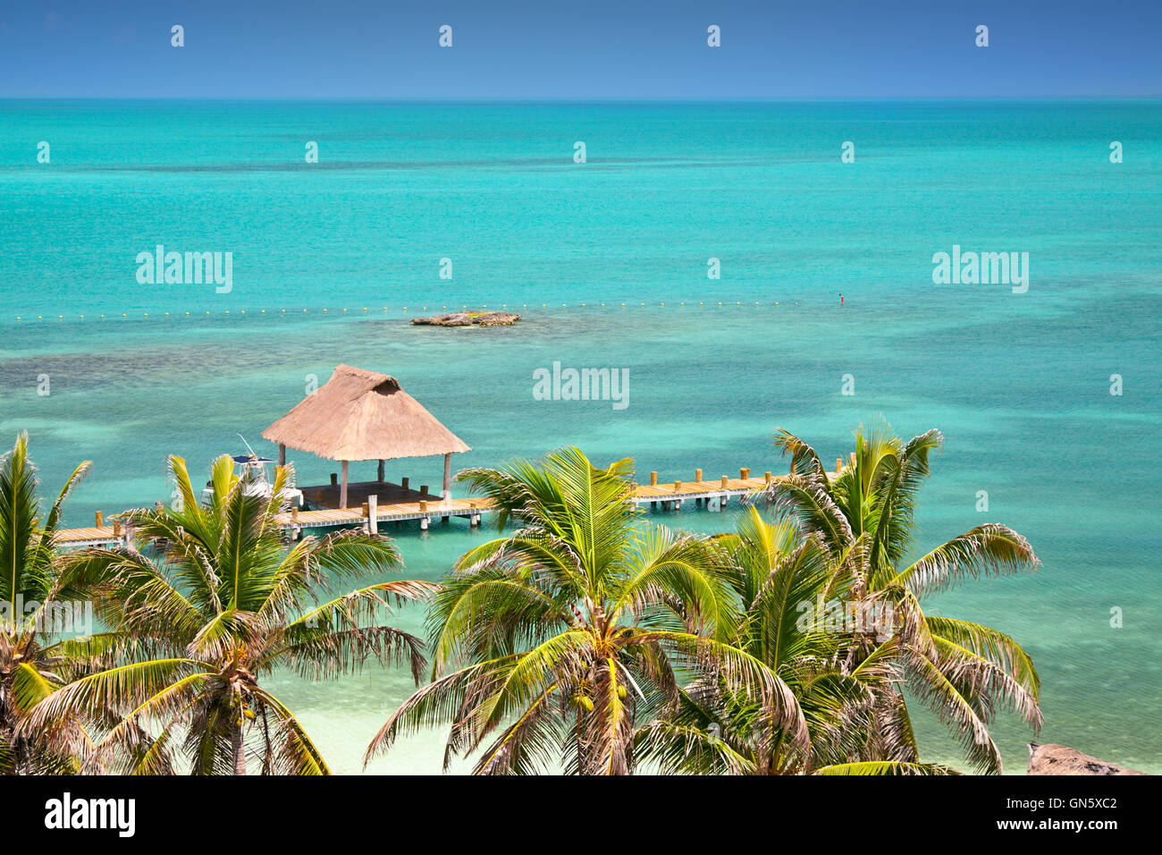 Isla Contoy, Mexico, bird eye view Stock Photo - Alamy