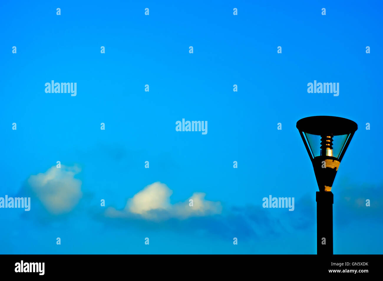 Background image of blue sky and street lights Stock Photo - Alamy