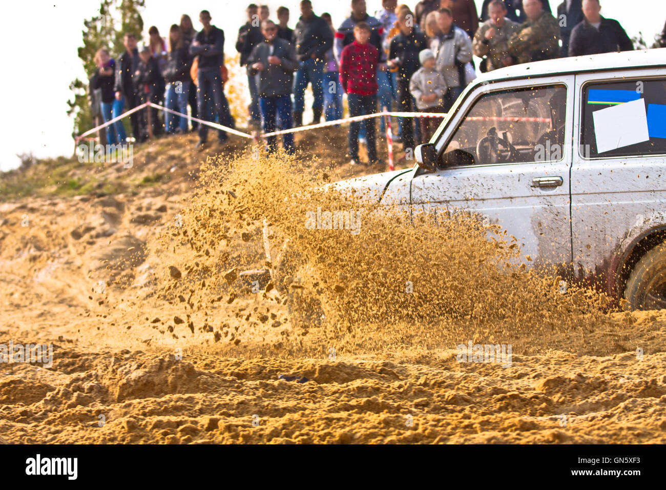 Off road race car jumping hi-res stock photography and images - Alamy