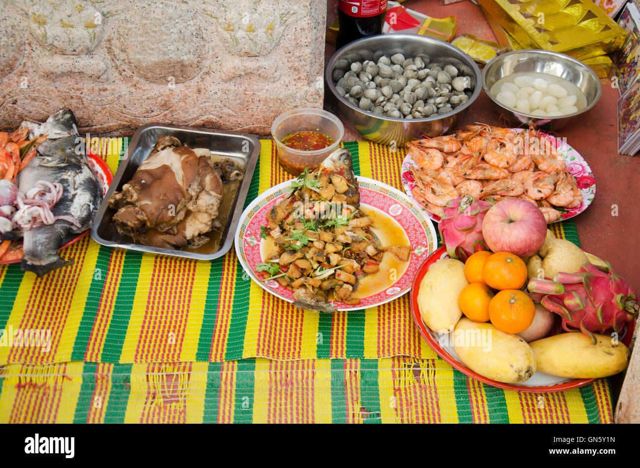 Food set and fruit of Sacrificial offering Chinese Culture for ...