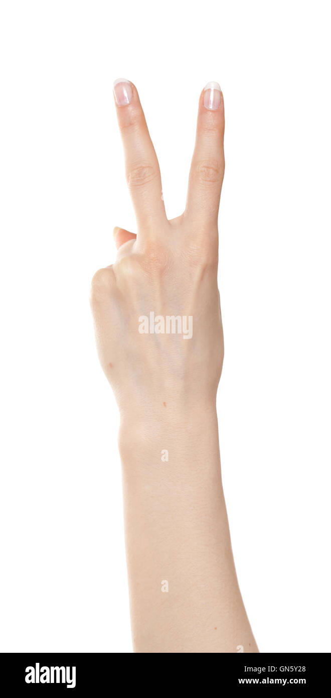 Woman hand number two Stock Photo - Alamy