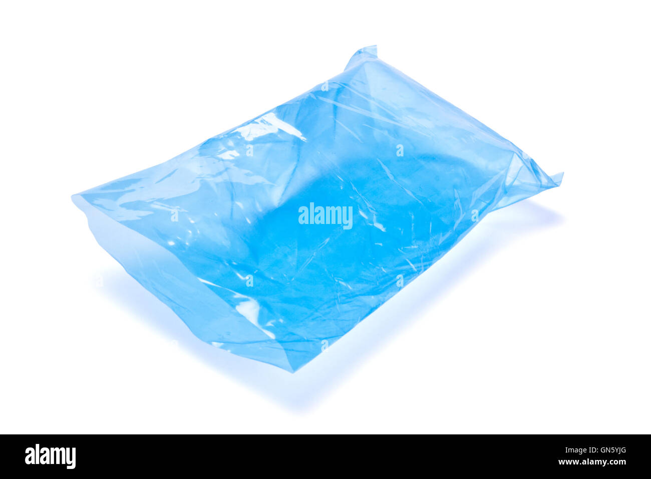 blue empty polyethylene package Stock Photo - Alamy