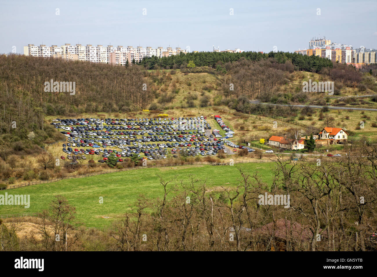 temporary car parking Stock Photo - Alamy