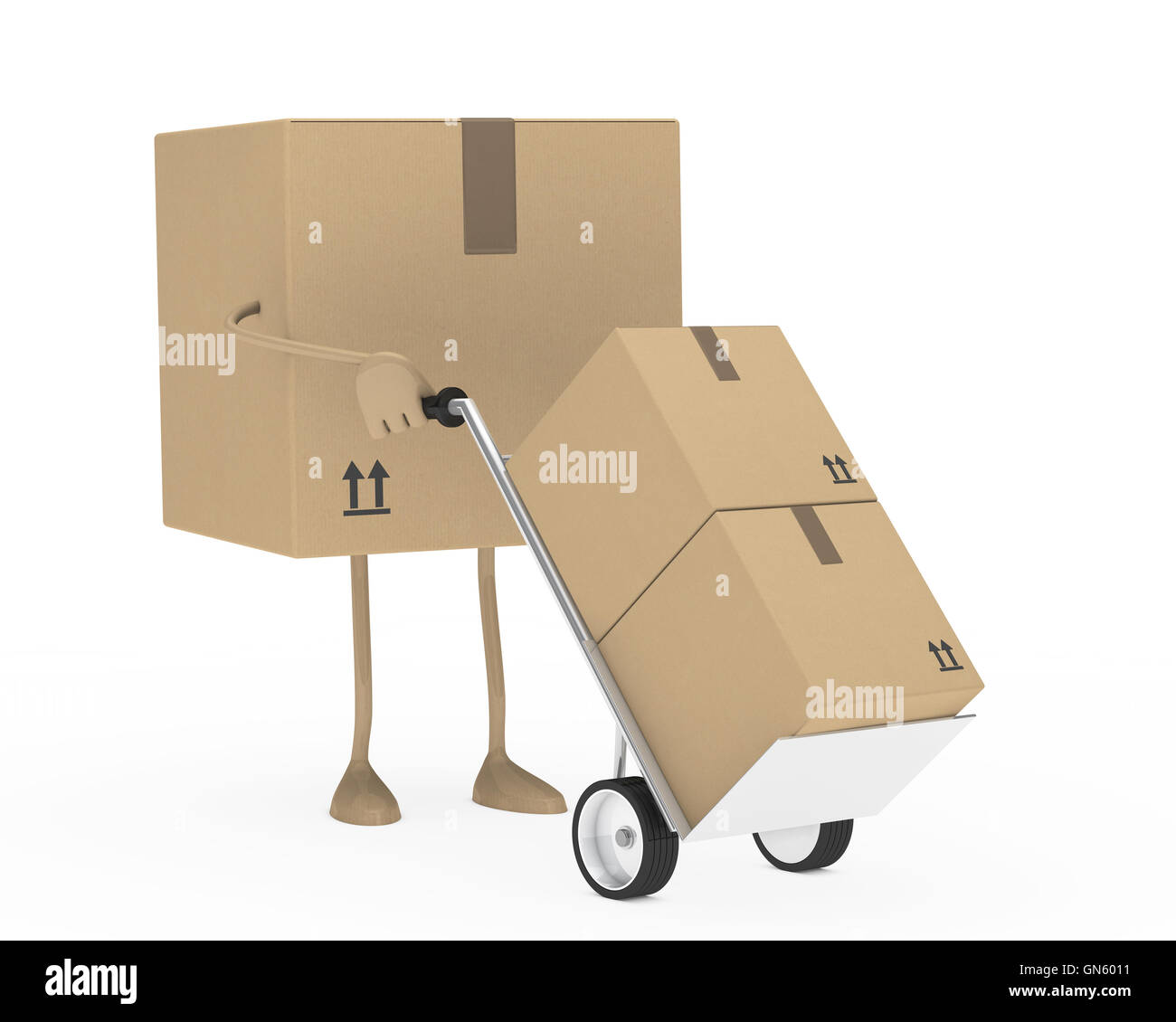 package hand truck Stock Photo - Alamy