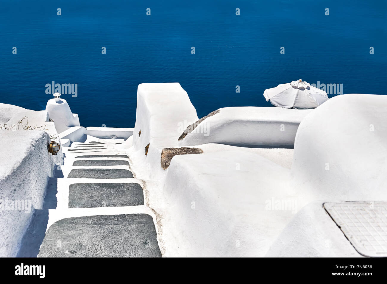 Perissa town sea greek village view hi-res stock photography and images ...