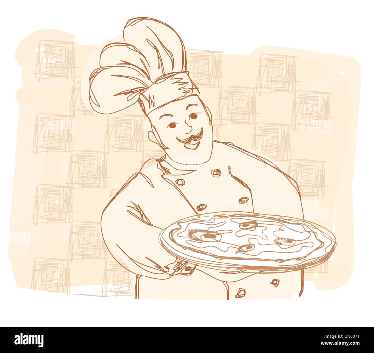 Food delivery icon doodle Cut Out Stock Images & Pictures - Alamy