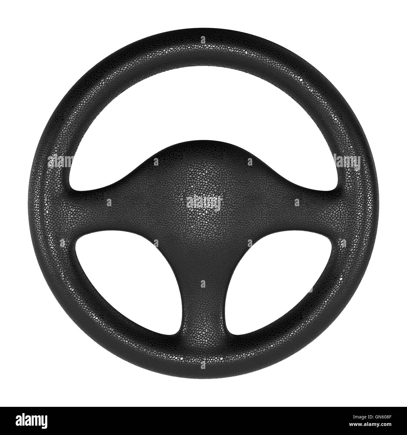 Steering wheel on white background. Isolated 3D image Stock Photo - Alamy