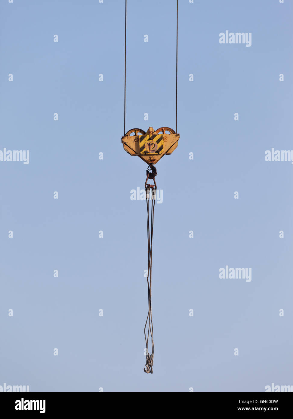 Building crane hook Stock Photo - Alamy