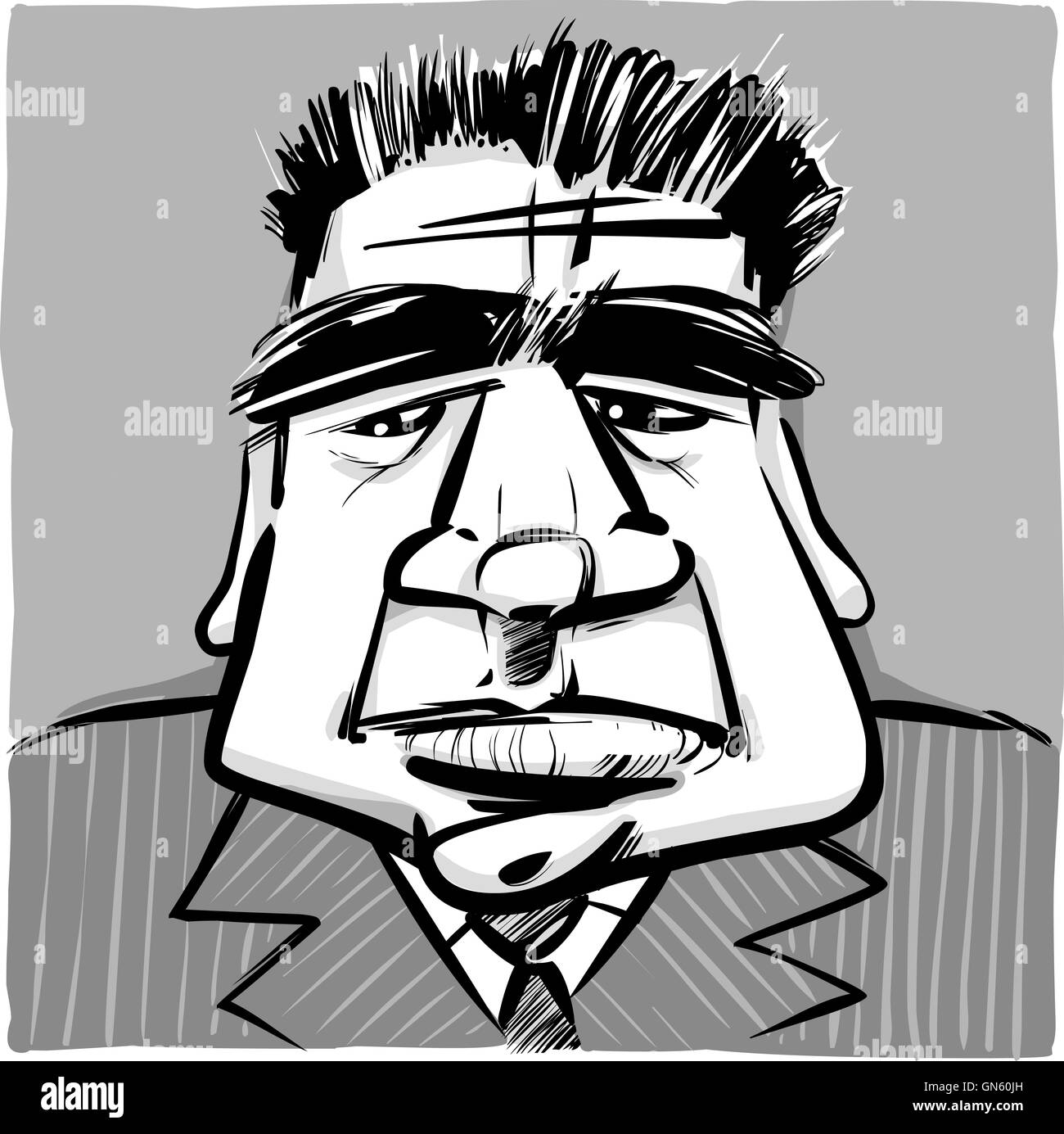 dour man in suit Stock Photo - Alamy