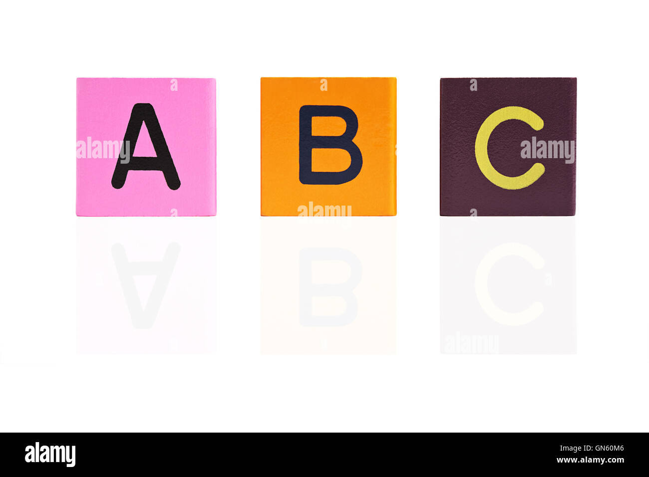 Colorful abc letters blocks hi-res stock photography and images - Alamy