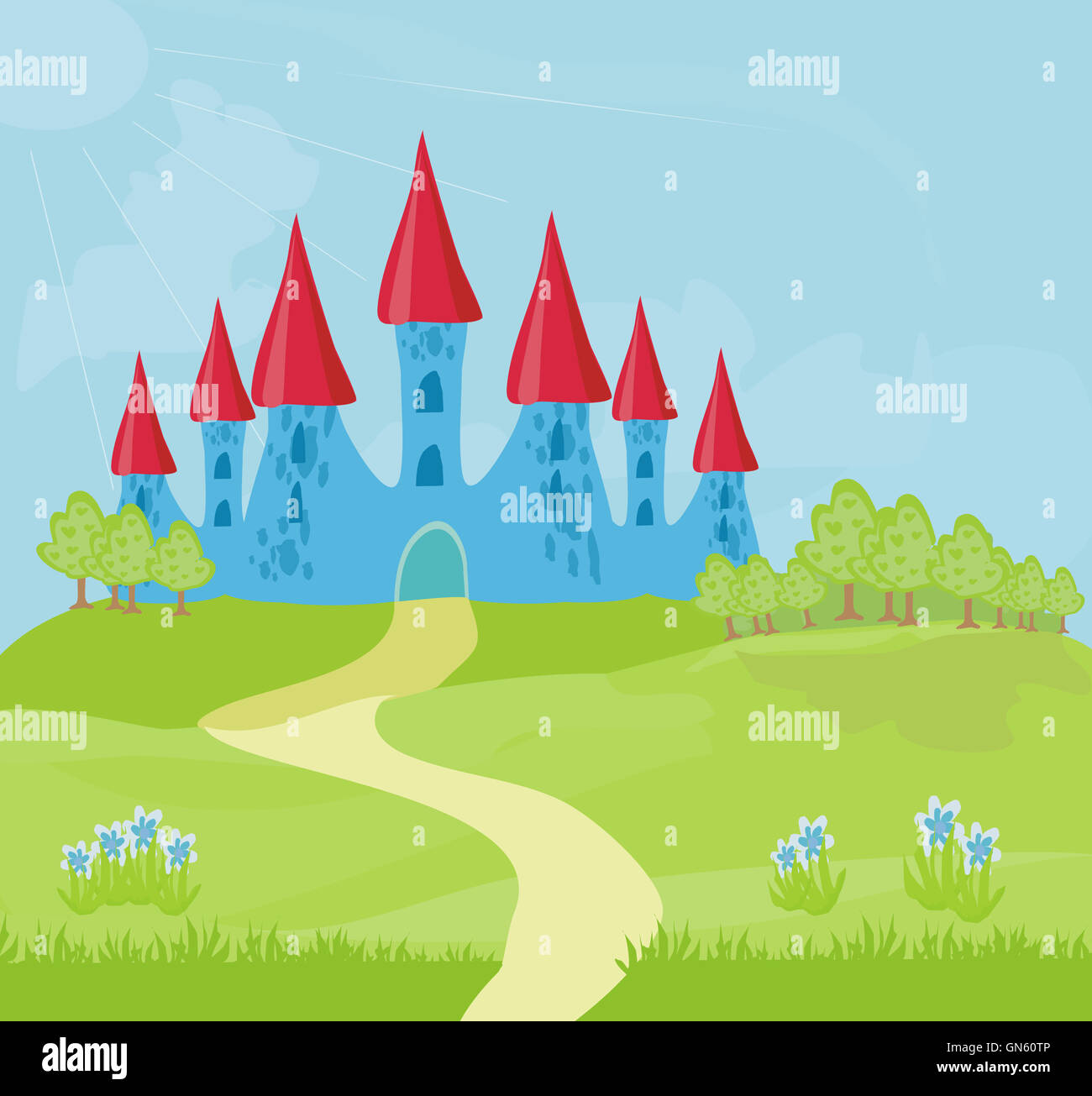 Magic Fairy Tale Princess Castle Stock Photo - Alamy