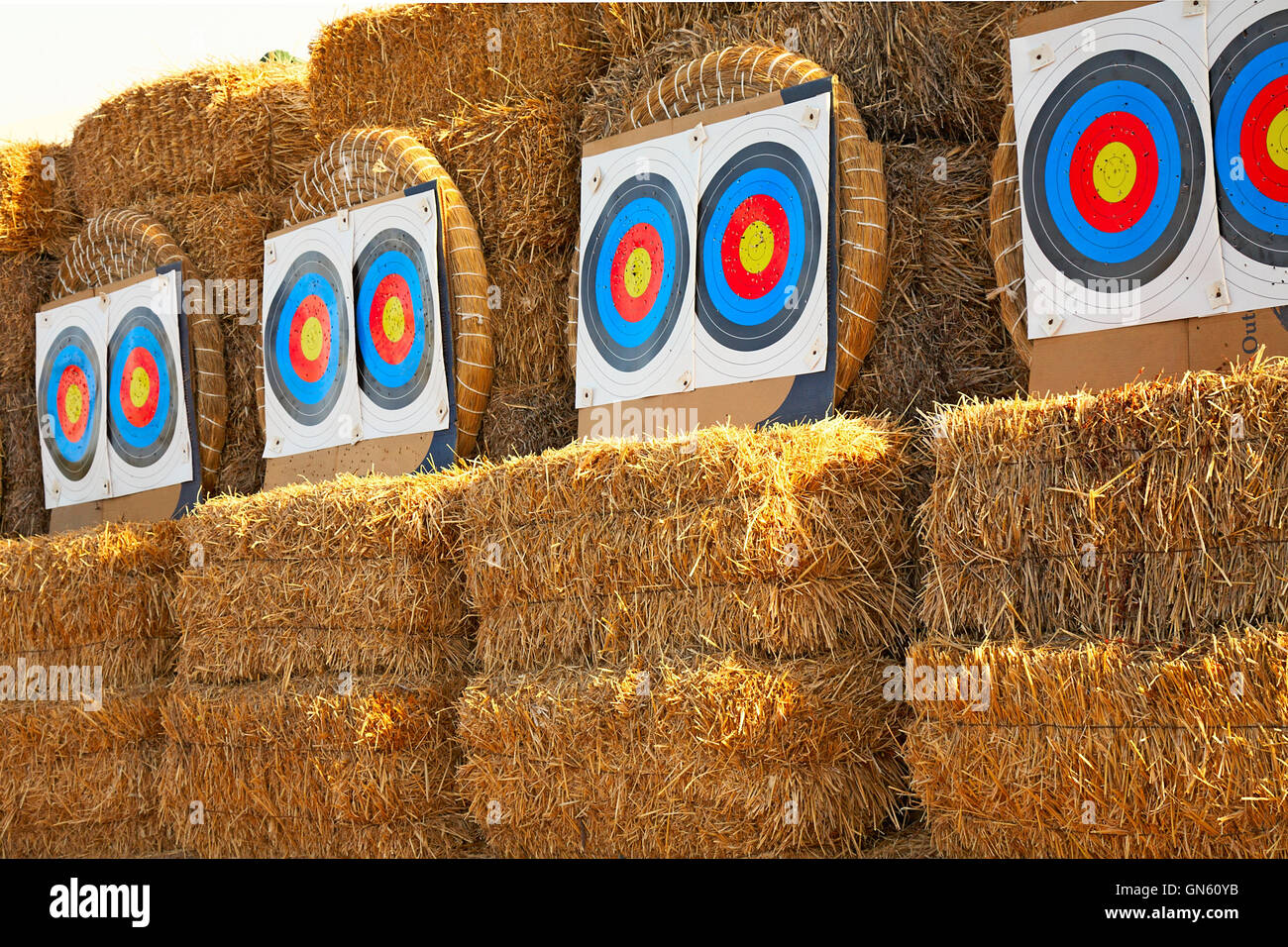 bow targets in a row Stock Photo - Alamy
