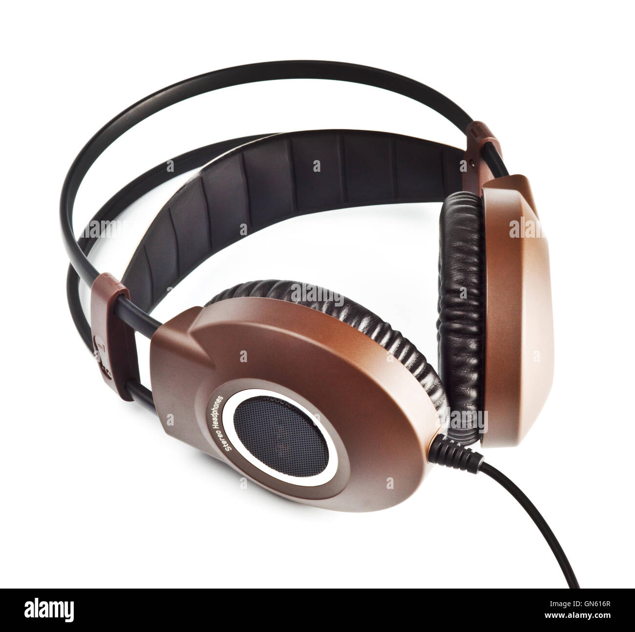 stereo headphones isolated on white Stock Photo - Alamy