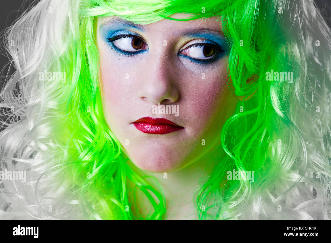 sad green fairy girl Stock Photo - Alamy