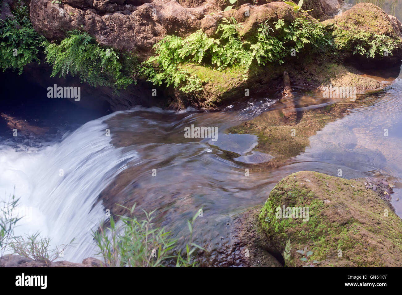 Streams - a small waterfall Stock Photo - Alamy