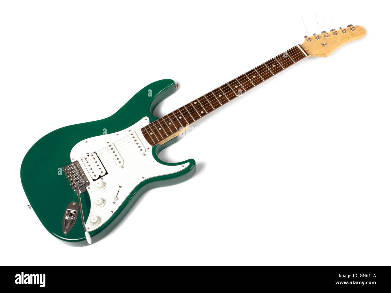 green electric guitar Stock Photo - Alamy