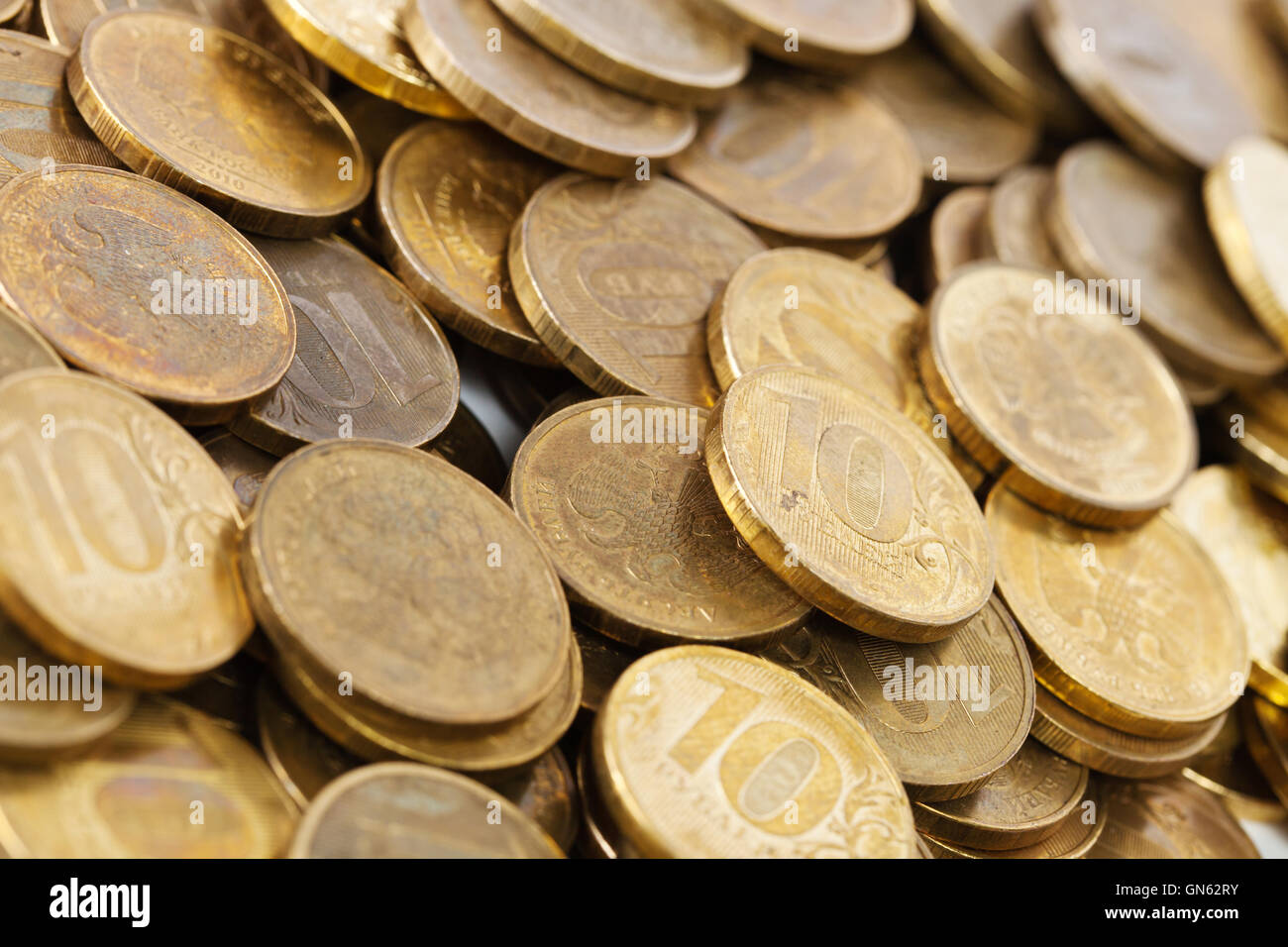 Golden coins background Stock Photo - Alamy
