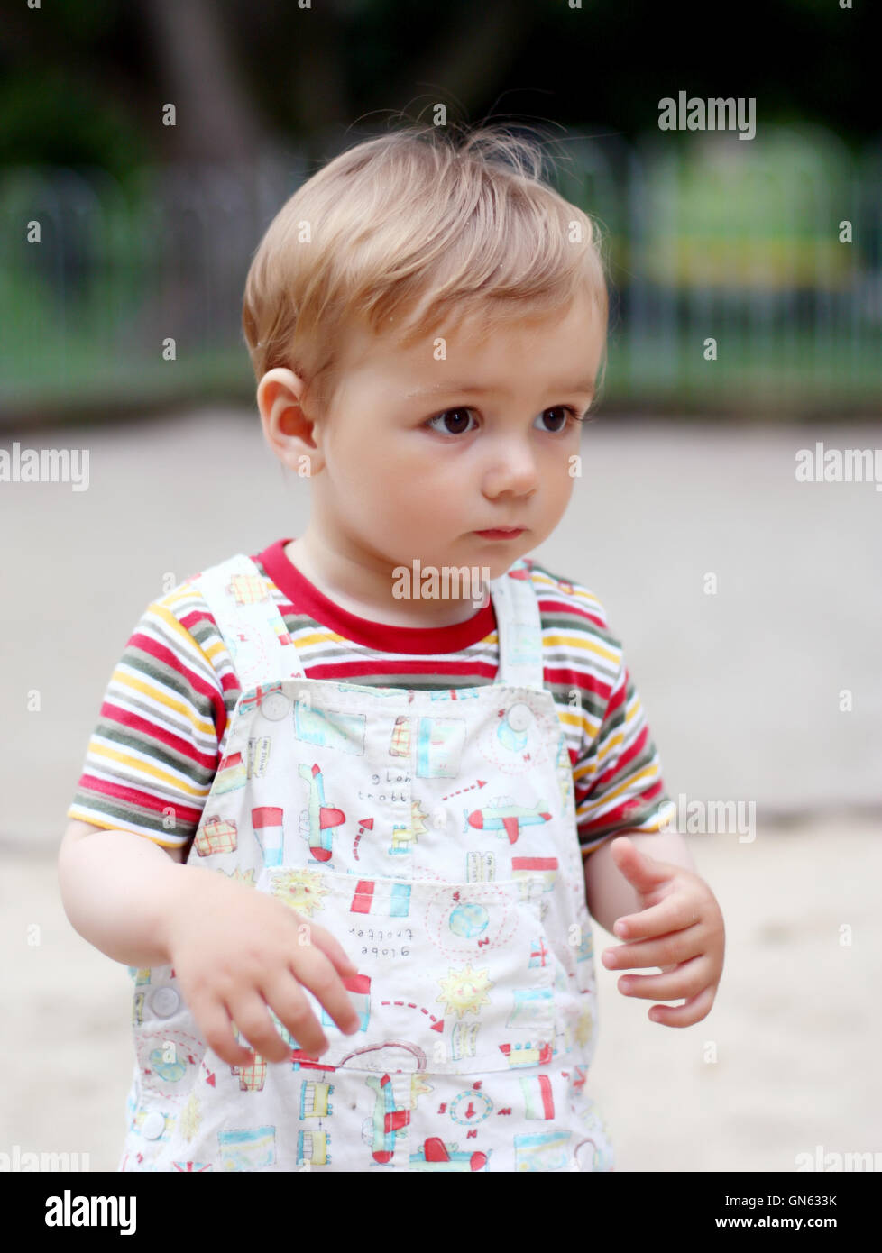 beautiful child on a walk. Summer Stock Photo - Alamy