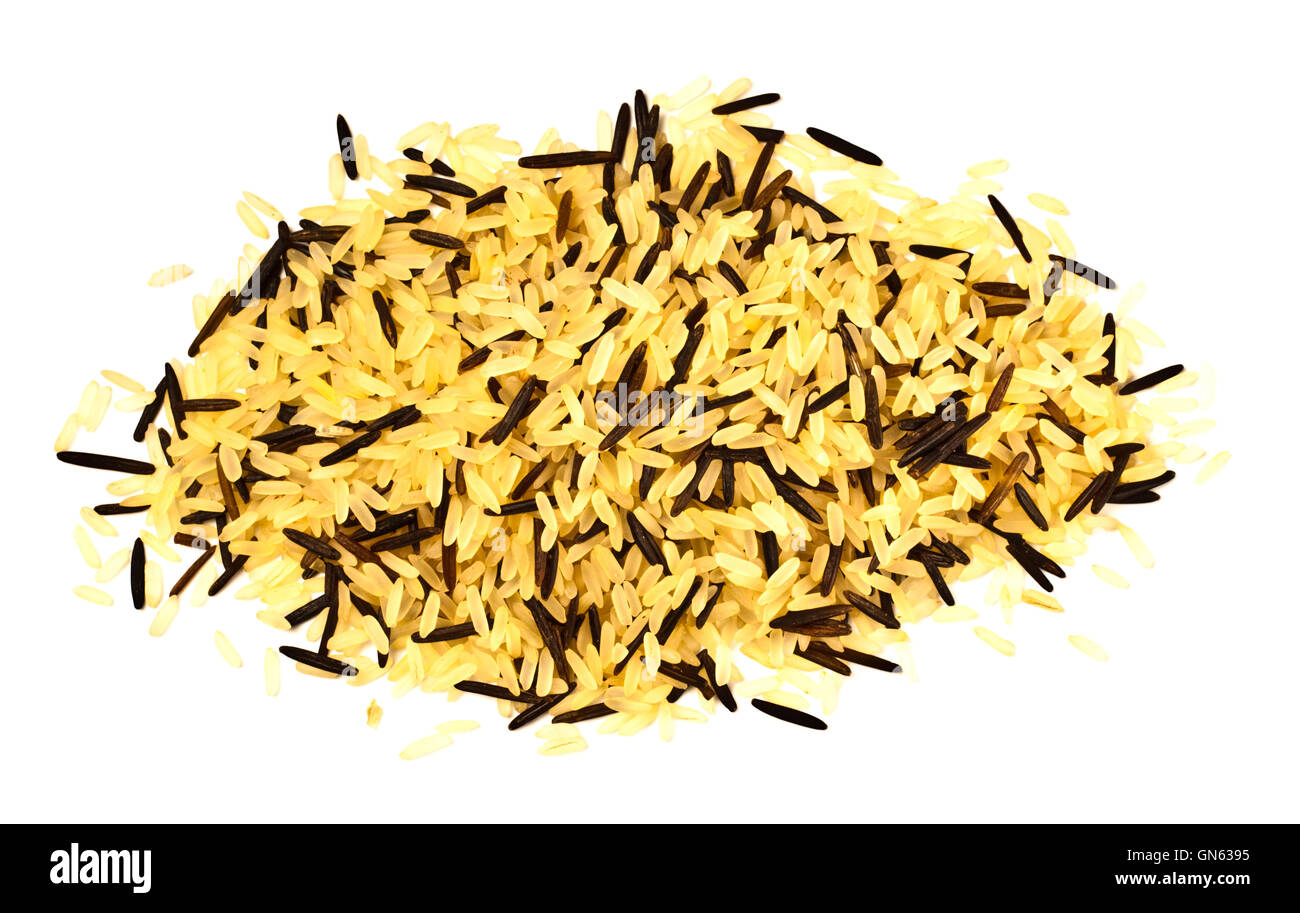 yellow and black rice blend Stock Photo - Alamy