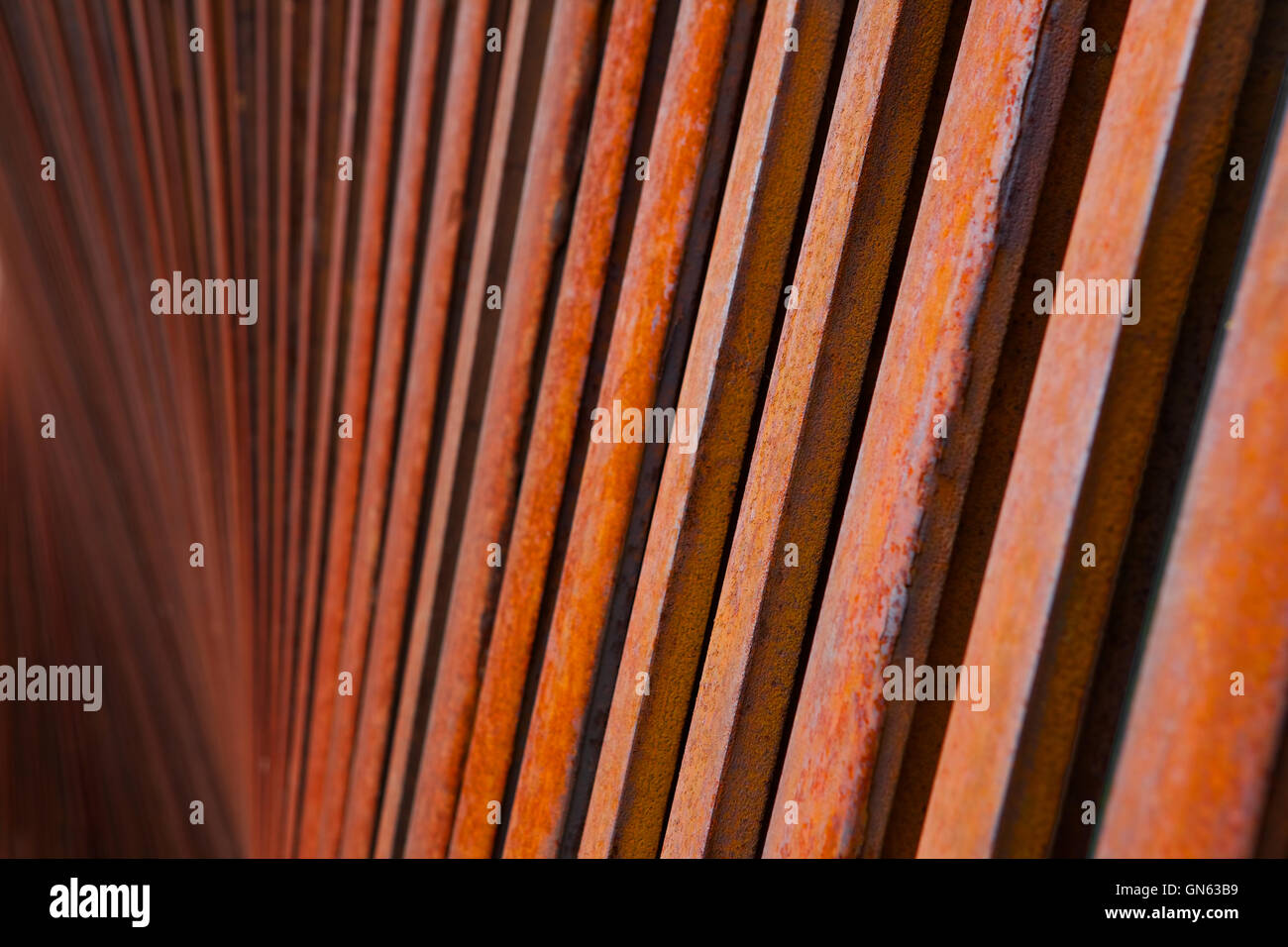 Rusty rods down deep Stock Photo - Alamy