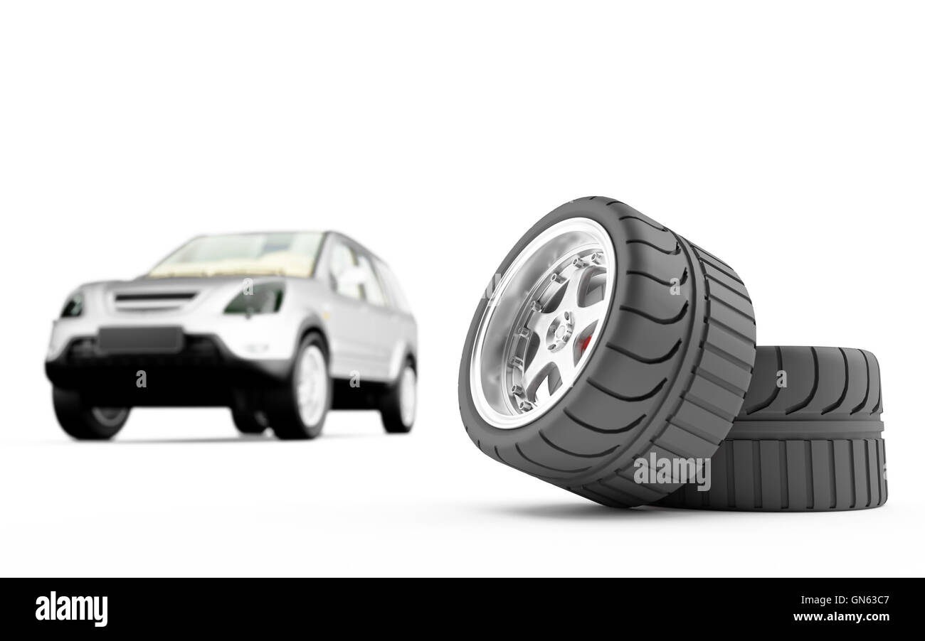 Black wheels and tyres hi-res stock photography and images - Alamy