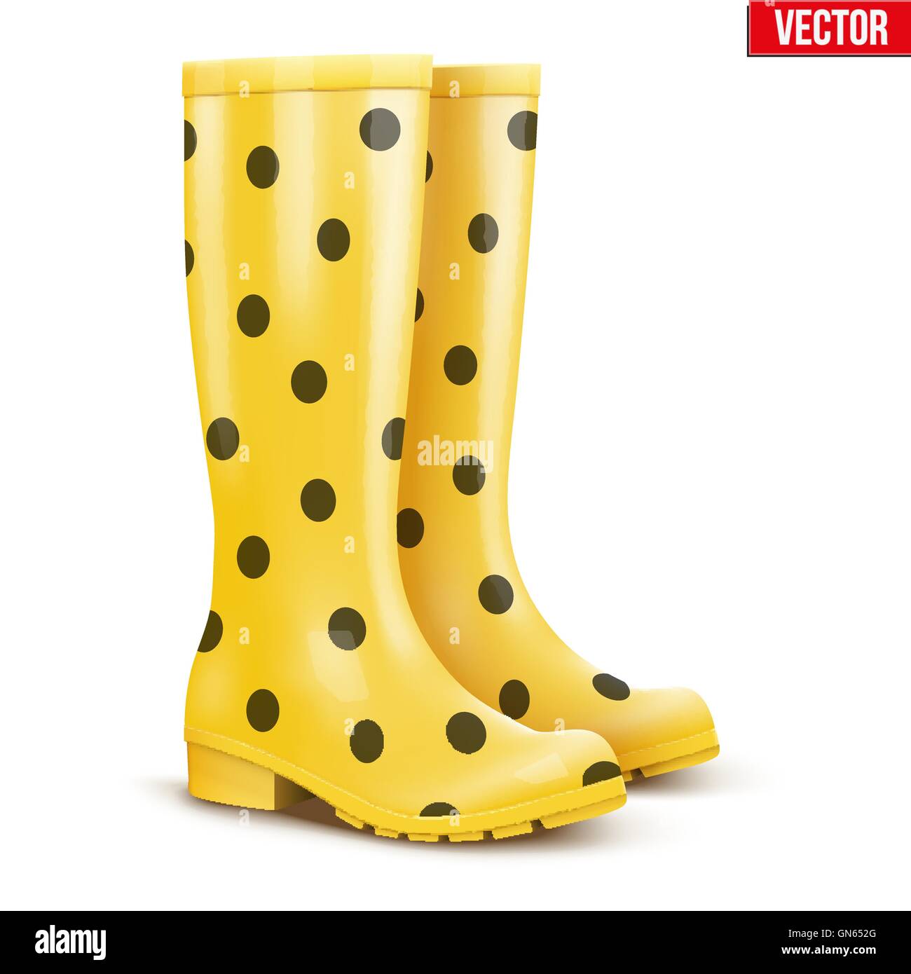 Yellow wellies Stock Vector Images - Alamy