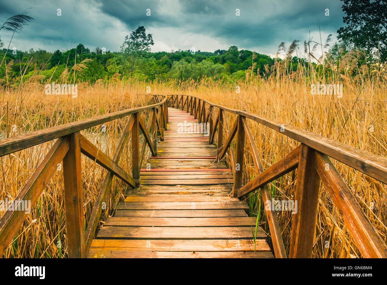Wooden gate path pathway hi-res stock photography and images - Alamy