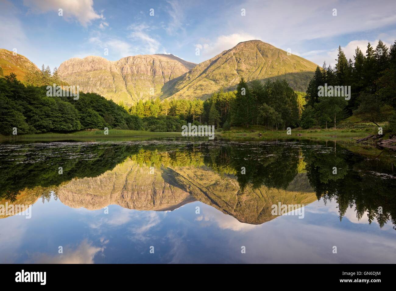 A colour image taken on the still banks of the Torren Lochan Stock ...