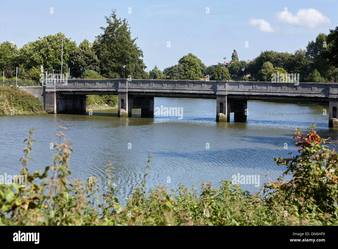 The kings bridge over the river lagan in Belfast linking annadale with ...