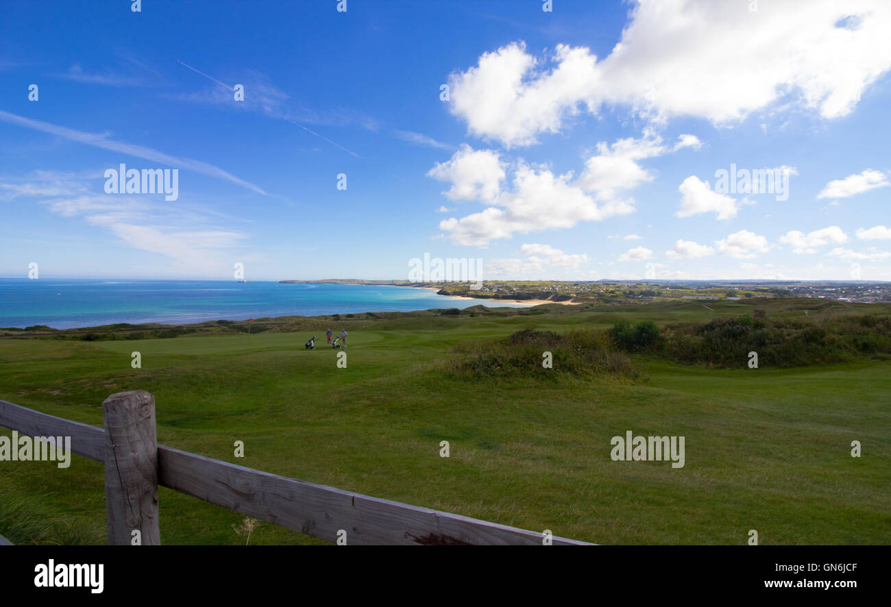 Golfers on the picturesque West Cornwall Golf Club Greens pictured with ...