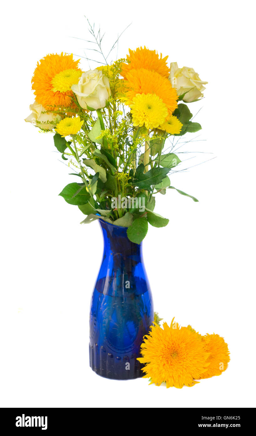 Yellow fall bouquet Stock Photo - Alamy