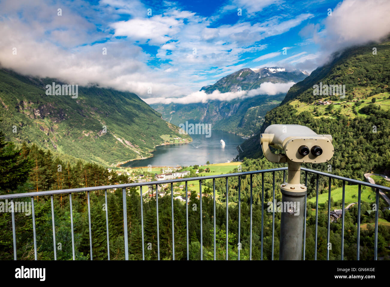 Geiranger fjord Lookout observation deck view point, Beautiful Nature ...