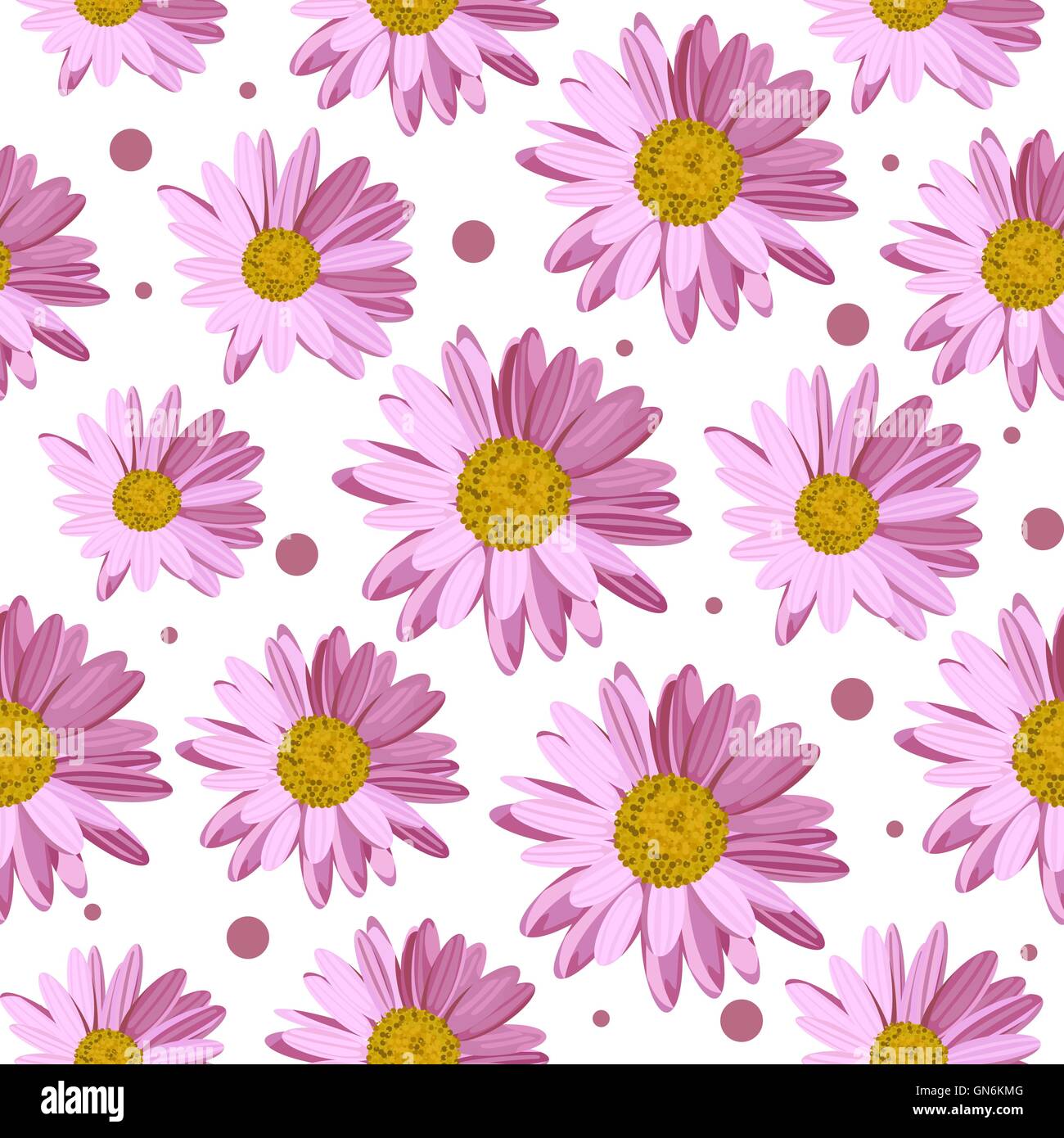 Camomile flowers seamless pattern Stock Vector Images - Alamy