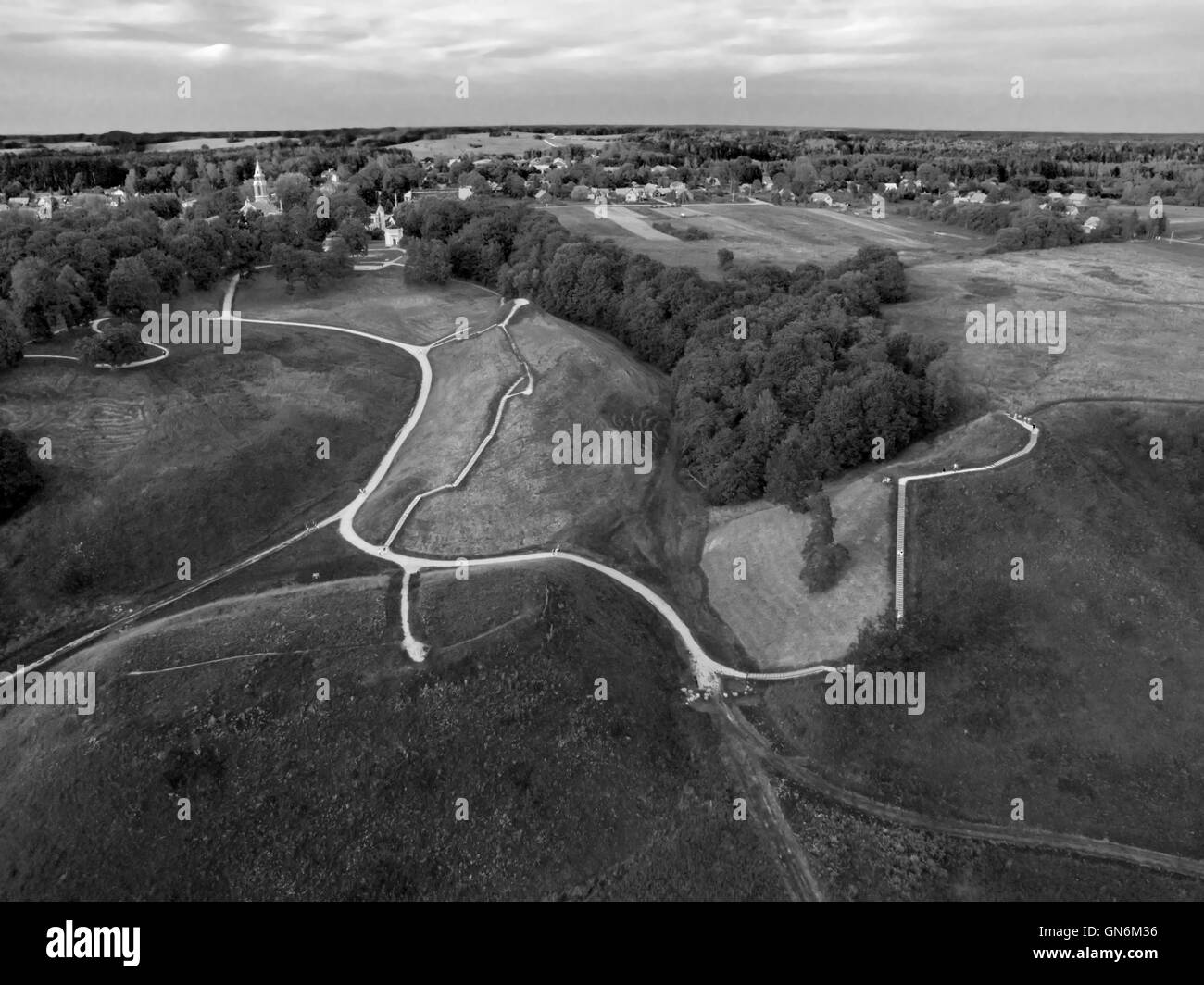 Flat hill top Black and White Stock Photos & Images - Alamy