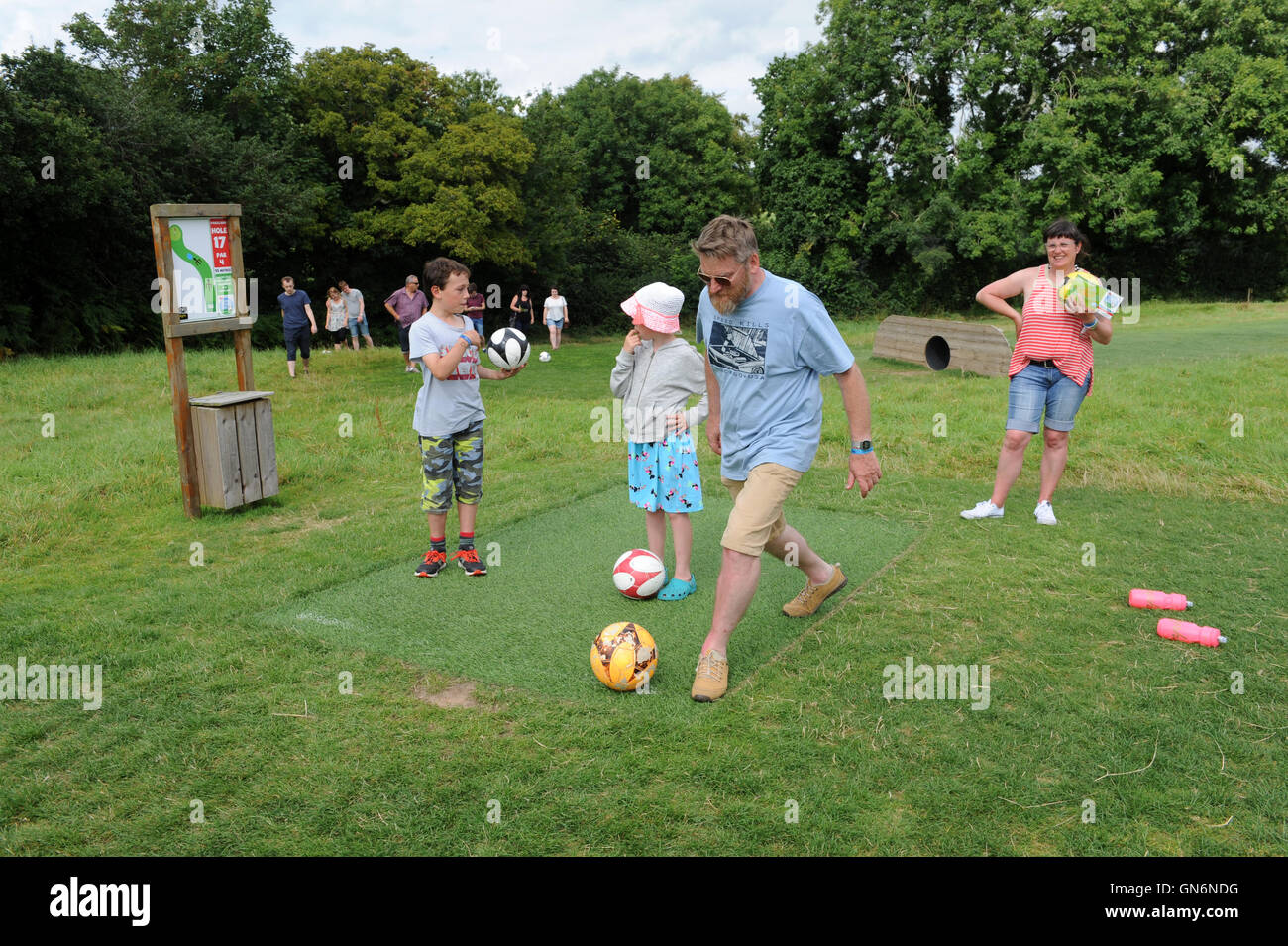 Playing Football golf in Cornwall FootballGolf Park, St Austell ...