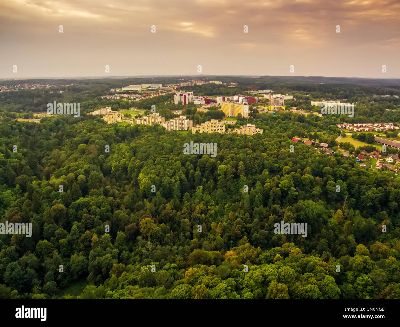 top view of parks in Vilnius Lithuania Stock Photo - Alamy