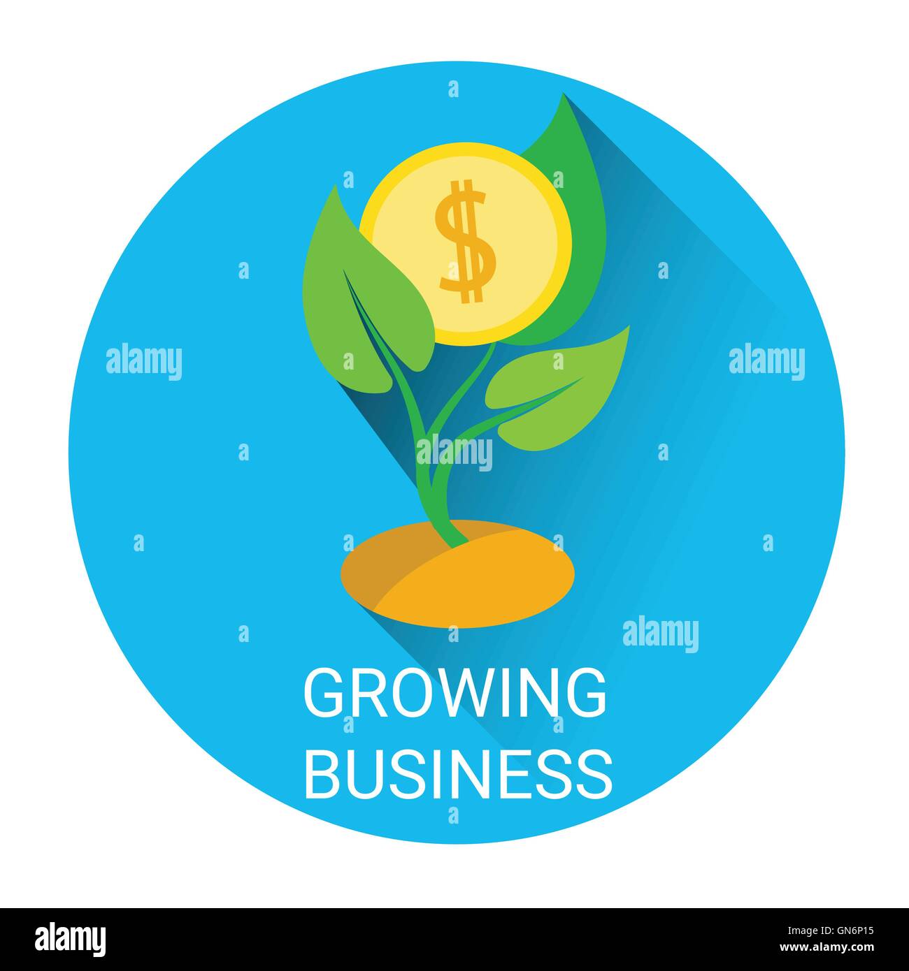Strategy Growing Business Tree Economy Icon Stock Vector Image & Art ...