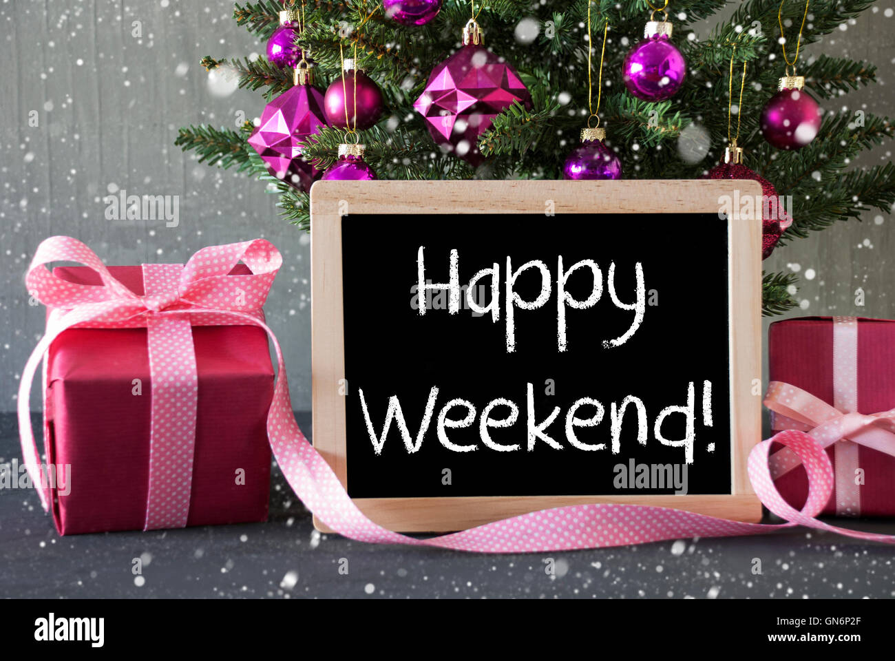 Weekend happy blackboard hi-res stock photography and images - Alamy