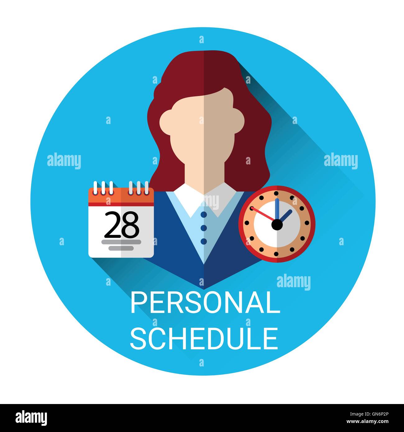 Personal Schedule Business Time Management Icon Stock Vector Image ...