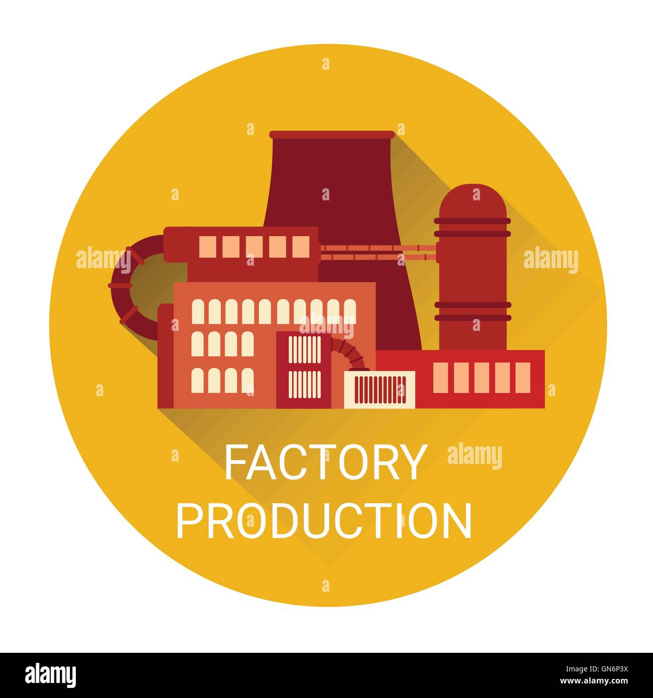 Factory Production Plant Icon Stock Vector Image & Art - Alamy