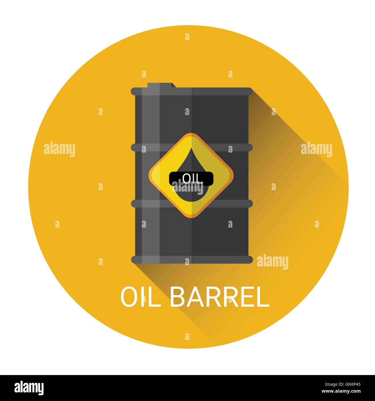 Oil barrel color flat Cut Out Stock Images & Pictures - Alamy