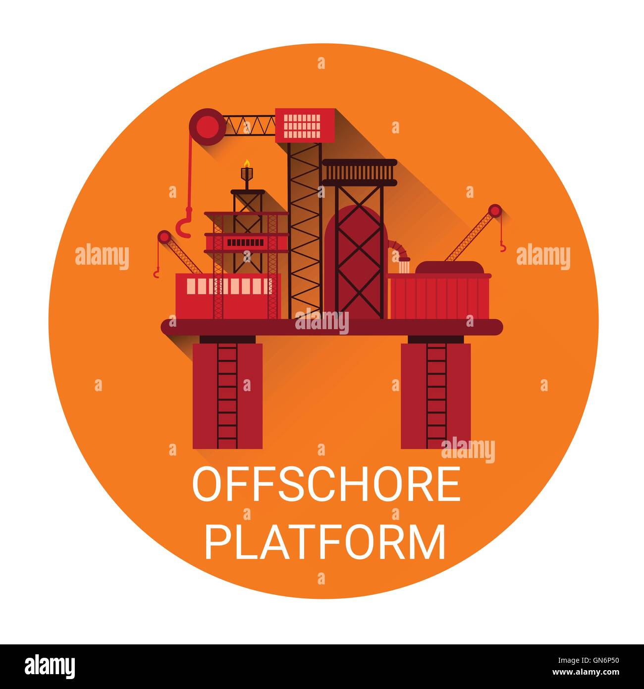 Offshore Platform Icon Stock Vector Image & Art - Alamy