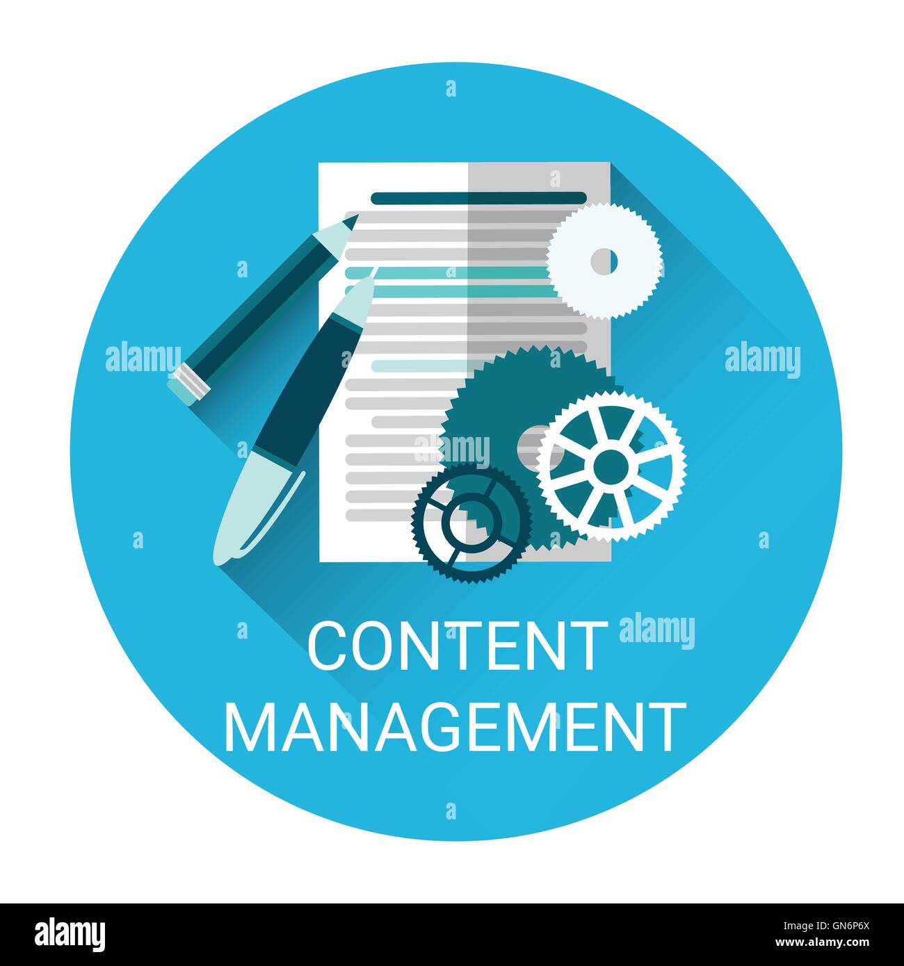 Content Management Business Icon Stock Vector Image & Art - Alamy